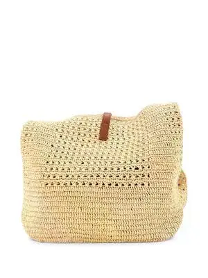 Saint Laurent Classic Crochet Raffia Hobo Bag