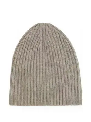 UMIT BENAN Murray Cashmere Beanie Hat - Neutrals