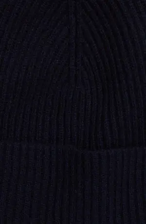 Nordstrom Wool & Cashmere Rib Beanie - Navy