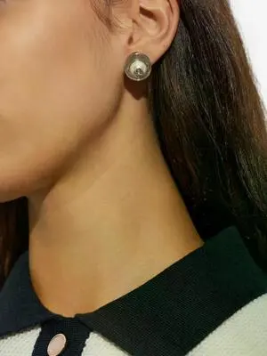 Casablanca Sci-fi Logo-plaque Stud Earrings
