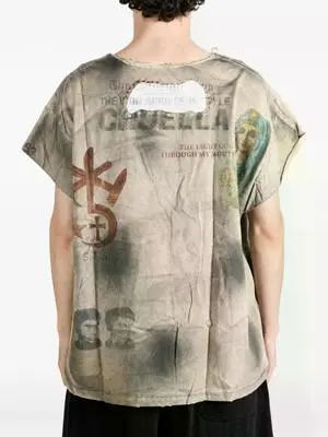 SAITOS Graphic-print Distressed T-shirt