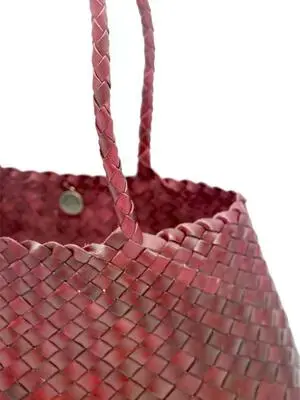 Dragon Santa Croce Woven Leather Shoulder Bag
