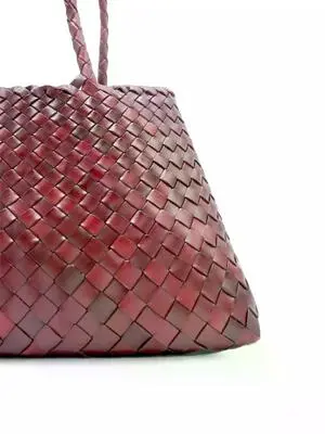 Dragon Santa Croce Woven Leather Shoulder Bag