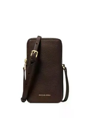Michael Kors Small Jet Set Grained Leather Shoulder Bag For Smartphones - Brown
