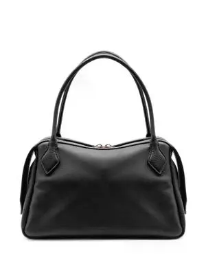 MINOBOSSI Medium Adele Grained Leather Tote Bag - Black