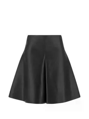 NUDE Trapezoid Flared Midi Skirt - Black