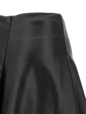 NUDE Trapezoid Flared Midi Skirt