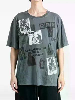 SAITOS Kurt Image Distressed T-shirt