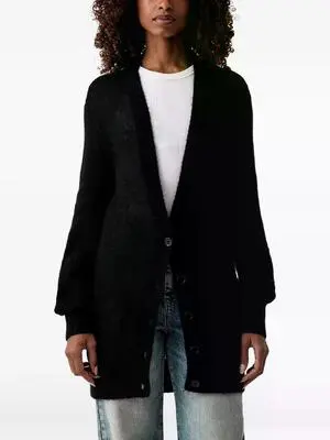Patrizia Pepe Ribbed-trim Longline Cardigan