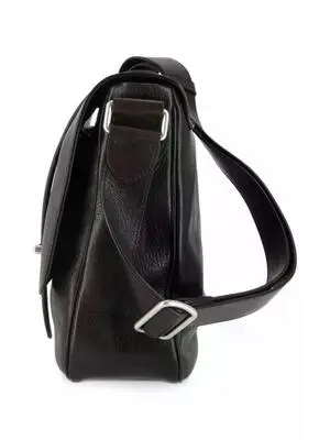 Orciani Midi Jones Lagoon Leather Messenger Bag