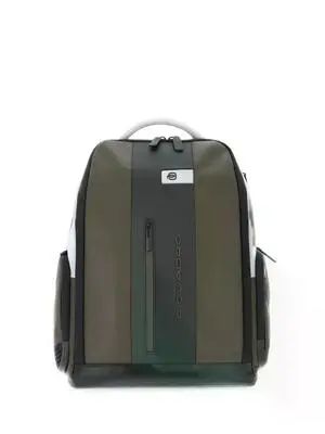 PIQUADRO Logo-print Panelled Backpack - Green