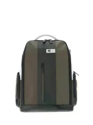 PIQUADRO Logo-print Panelled Backpack - Green