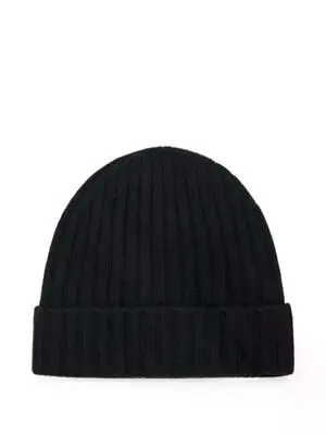 Boggi Milano Beanie In Cashmere - Black