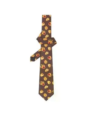 Drole De Monsieur Ring-print Tie - Brown