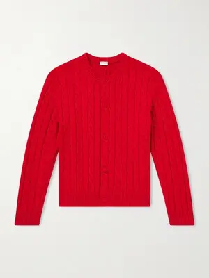 TOTEME Cable-knitted Wool Cardigan
