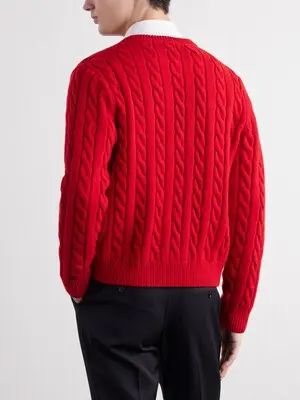 TOTEME Cable-knitted Wool Cardigan