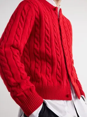 TOTEME Cable-knitted Wool Cardigan