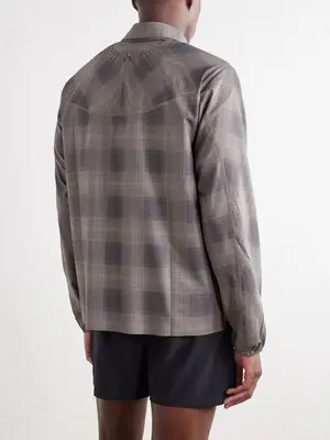 Satisfy River Checked Ambientwarp™ Twill Running Top