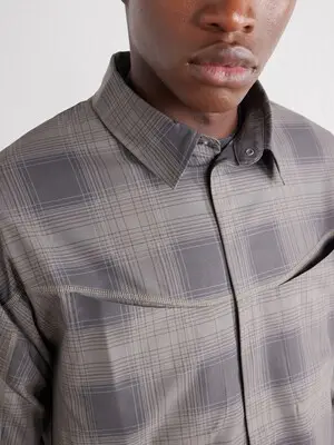 Satisfy River Checked Ambientwarp™ Twill Running Top