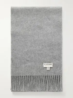 TOTEME Wool Scarf - Gray