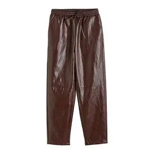 2KSTYLE Lizzy Tapered Elasticated Faux Leather Trousers