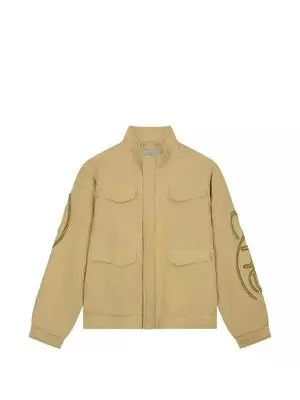 ARTE ANTWERP Embroidered-sleeve Jacket - Brown