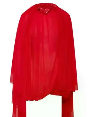 David Koma 3d Flower-embellished Draped Mini Dress