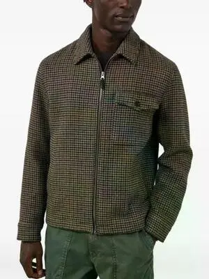 Hartford Dandy Houndstooth-pattern Zip-up Jacket