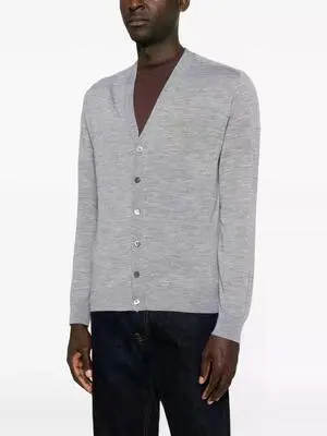 Canali Fine-knit Button-up Cardigan