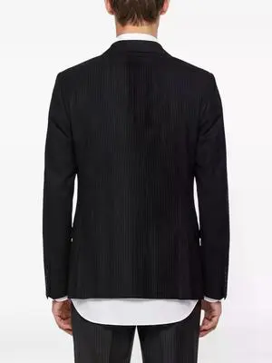 ANOTHER ASPECT Pinstriped Double-breasted Jacket