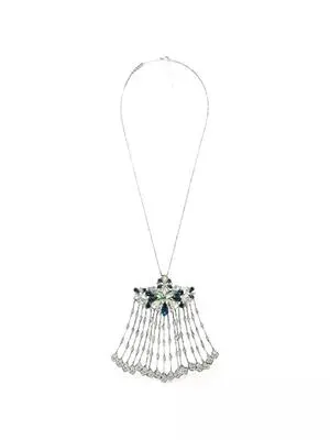Rabanne Strass Jewel Necklace In And Blue