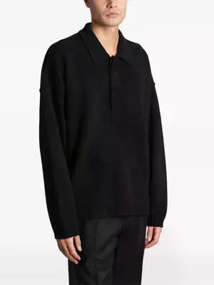 ROBERTO COLLINA Ribbed-knit Polo Shirt