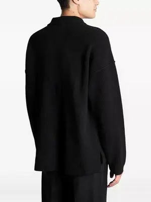ROBERTO COLLINA Ribbed-knit Polo Shirt