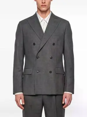 ANOTHER ASPECT Double-breasted Peak-lapel Jacket - Grey
