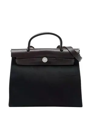 Hermès 2016 Toile Herbag Zip 31 Satchel - Black