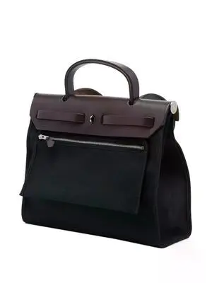 Hermès 2016 Toile Herbag Zip 31 Satchel - Black