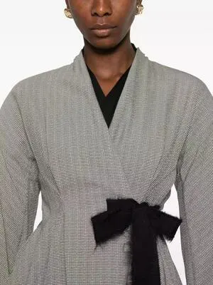 Alberta Ferretti Prince Of Wales Check Wrap Jacket