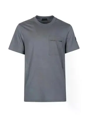 Moncler Logo-print Chest-pocket T-shirt - Grey