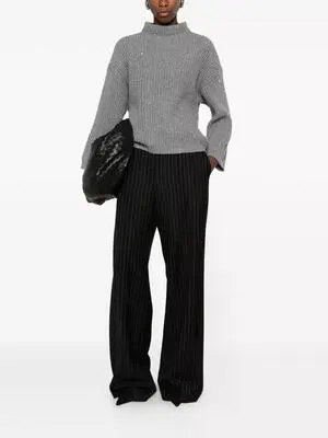 Brunello Cucinelli Sequin-embellished Ribbed Sweater