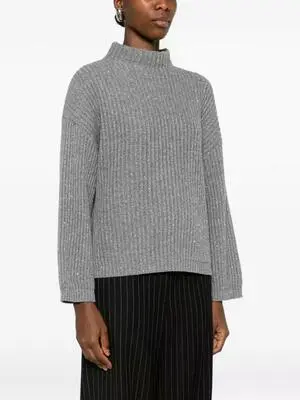 Brunello Cucinelli Sequin-embellished Ribbed Sweater