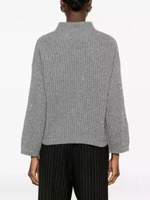 Brunello Cucinelli Sequin-embellished Ribbed Sweater