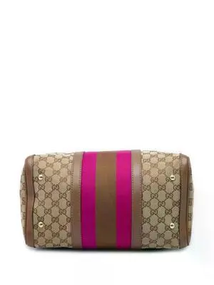 Gucci 2016-2026 Medium Gg Canvas Web Joy Boston Bag Satchel