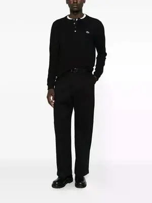 Lacoste Logo-patch Long-sleeved Henley T-shirt