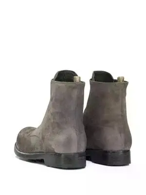 Officine Creative Front-zip Distressed-effect Boots