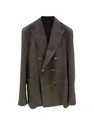 Tagliatore Double-breasted Peak-lapels Jacket - Brown