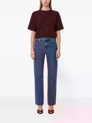Antonelli Firenze Lucilla Sequin-embellished Short-sleeve Sweater