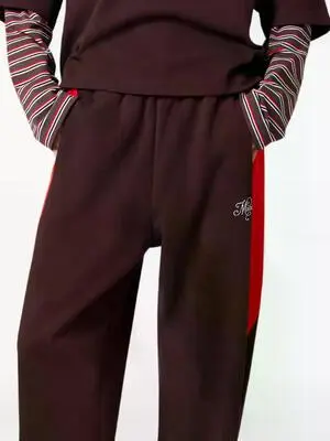 MSGM Logo-embroidered Contrast-panel Track Pants