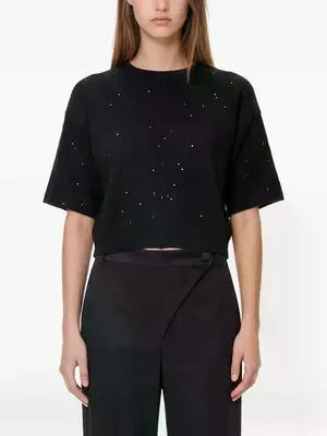 Antonelli Firenze Sequin-embellished Short-sleeve Sweater
