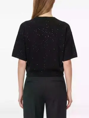 Antonelli Firenze Sequin-embellished Short-sleeve Sweater