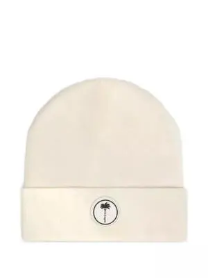 Palm Angels Logo-patch Beanie Hat - Neutrals